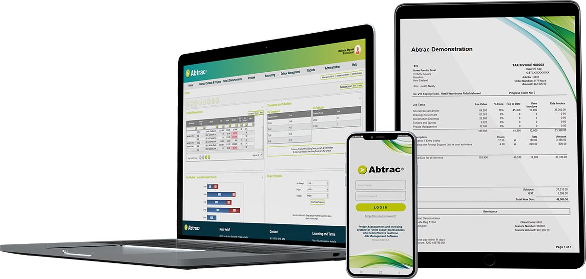 Project management software features | Abtrac