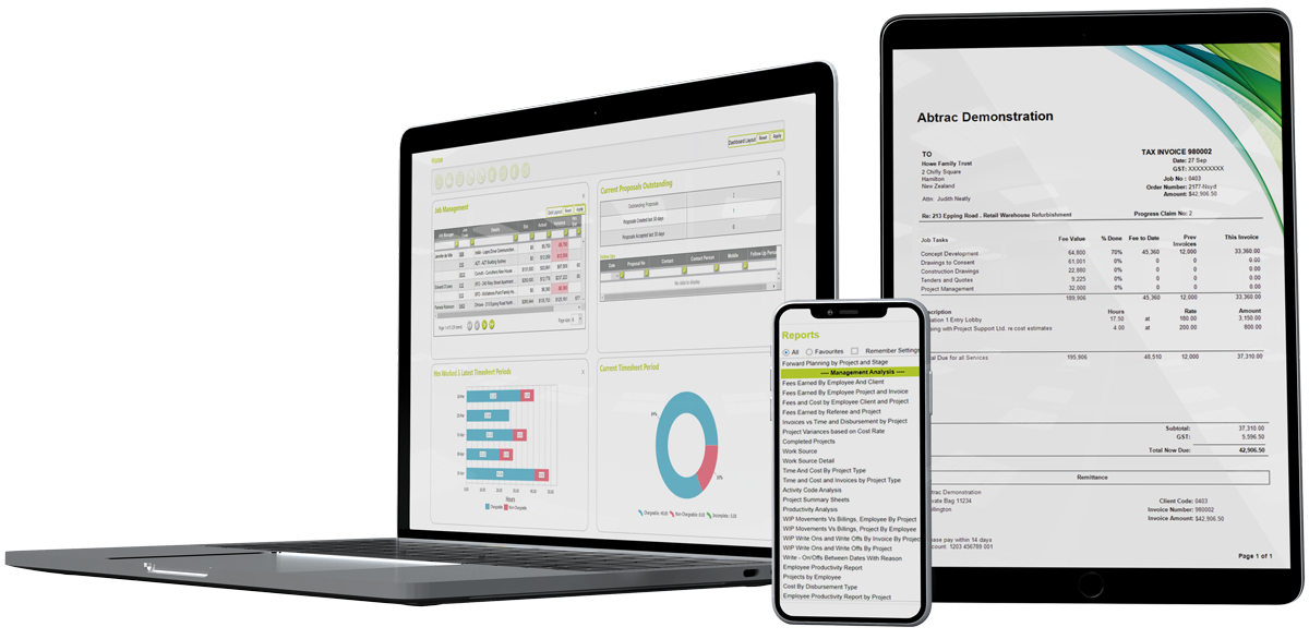 Project management software features | Abtrac
