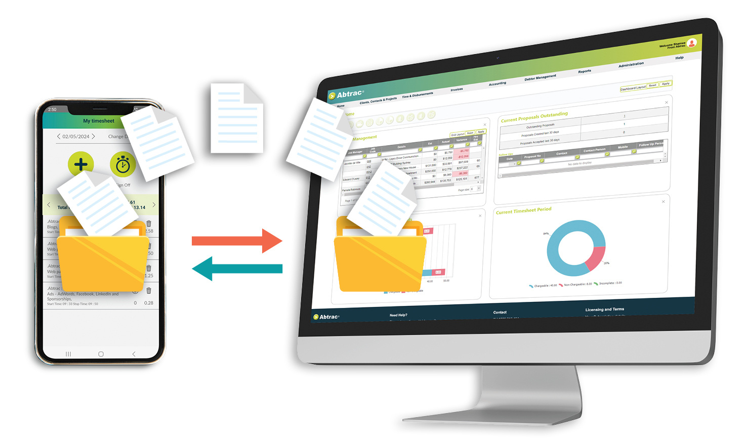 Never Miss a Billable Minute with Abtrac's Employee Timesheet App